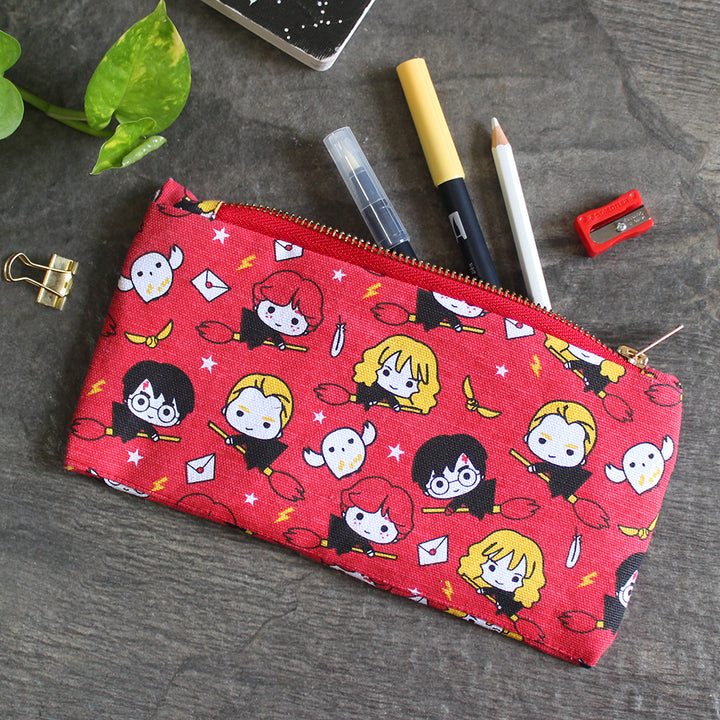 Canvas Zippered Flat Pouch with Waterproof Lining - Multipurpose, Stat ...