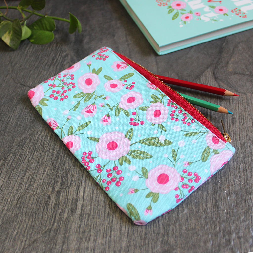 Canvas Zippered Flat Pouch with Waterproof Lining - Multipurpose, Stat ...